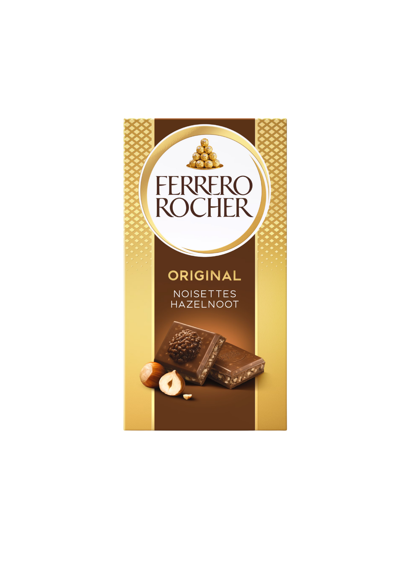 Ferrero Rocher Tablette Chocolat au Lait Noisettes - 90 g | MesBonBons
