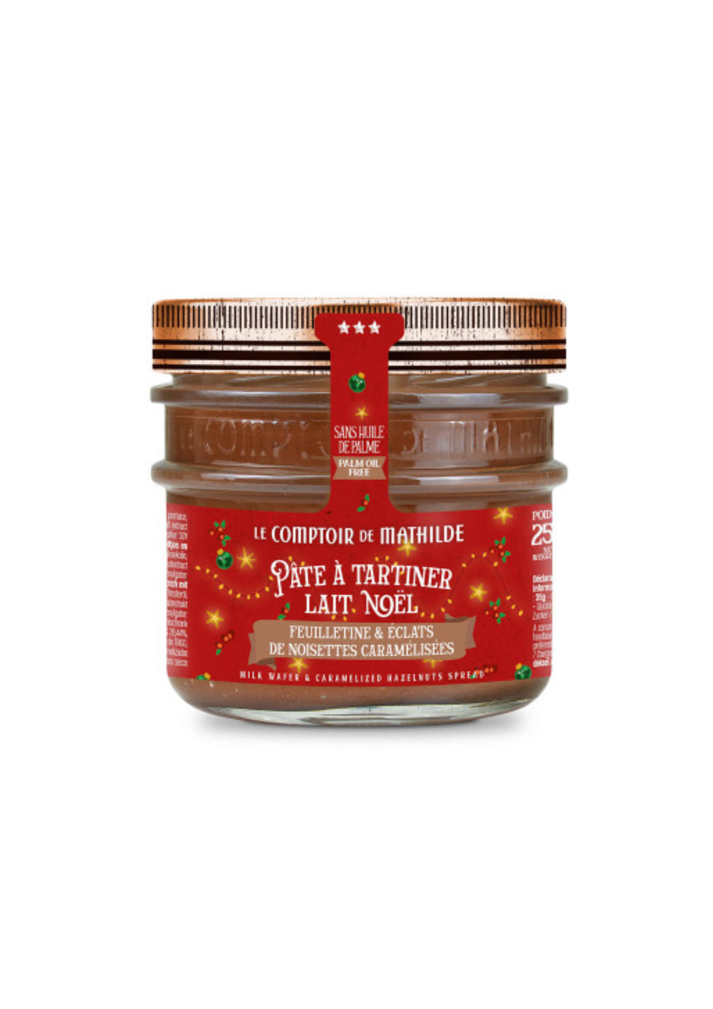Le Comptoir de Mathilde Pâte à Tartiner Lait Noël Feuilletine & Eclats ...