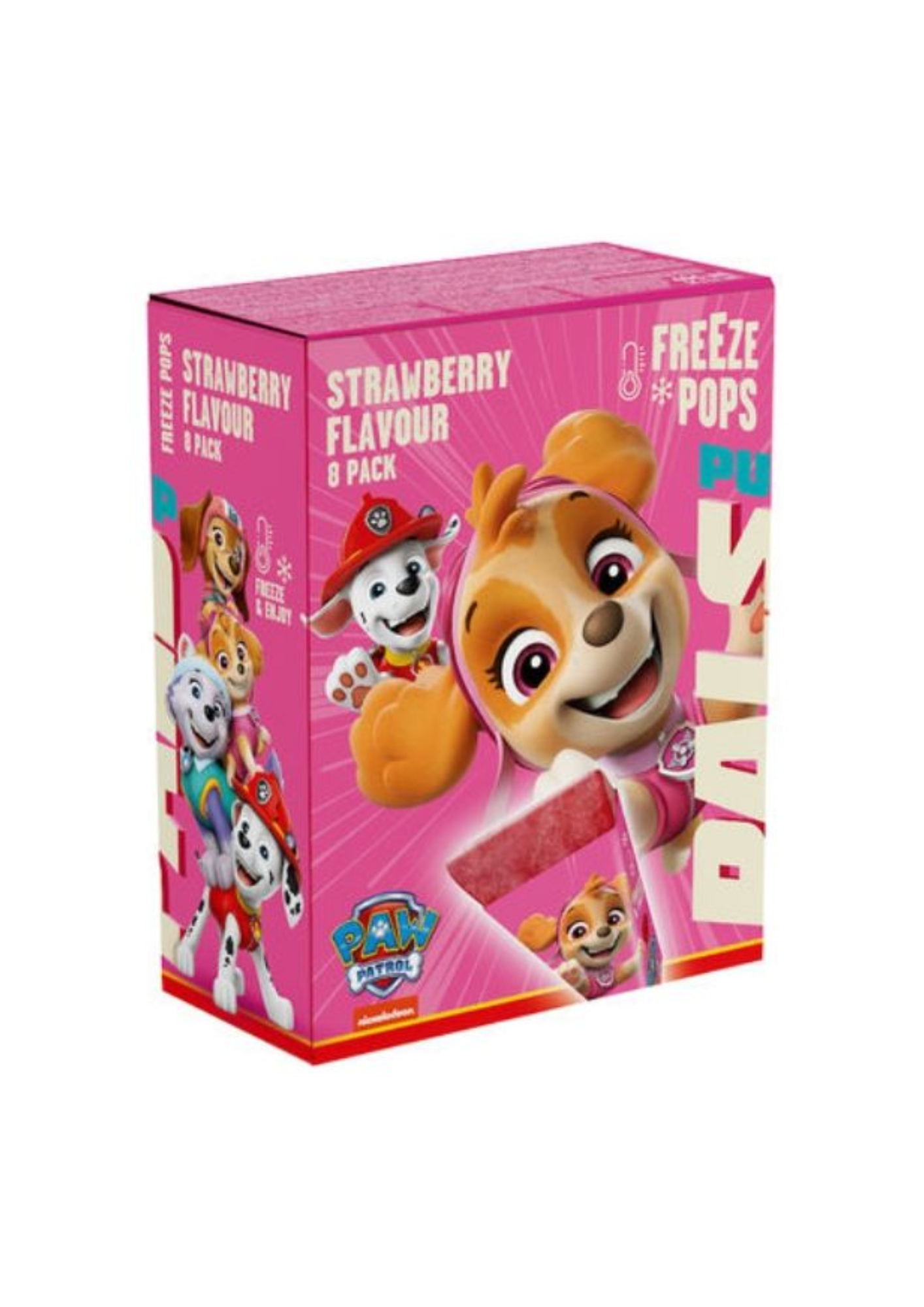 Freeze Pops Pat Patrouille Fraise - 8 x 62 ml | MesBonBons