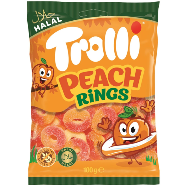 Trolli Peach Rings - 100 g | MesBonBons