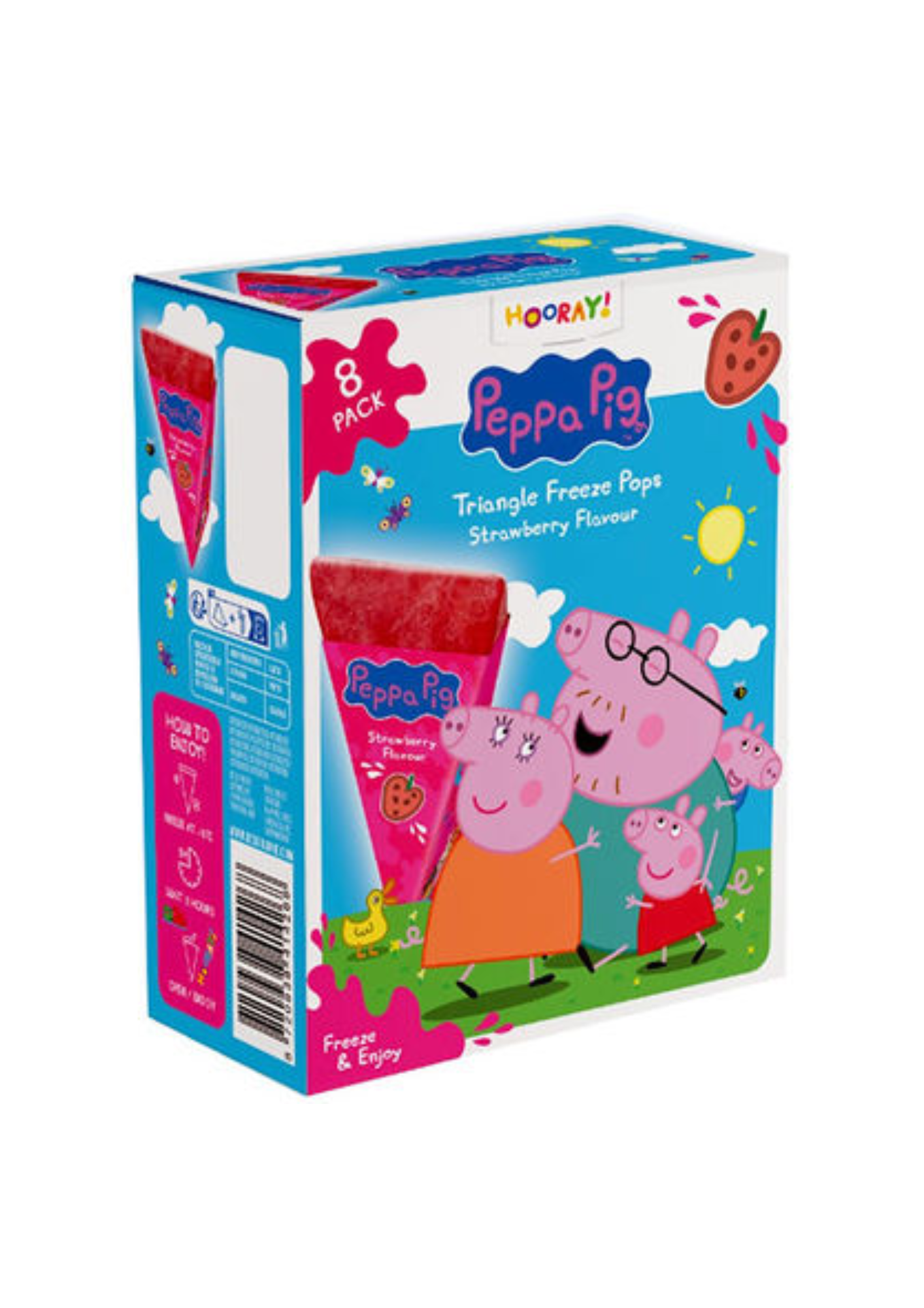 Freeze Pops Peppa Pig Fraise - 8 x 62 ml | MesBonBons