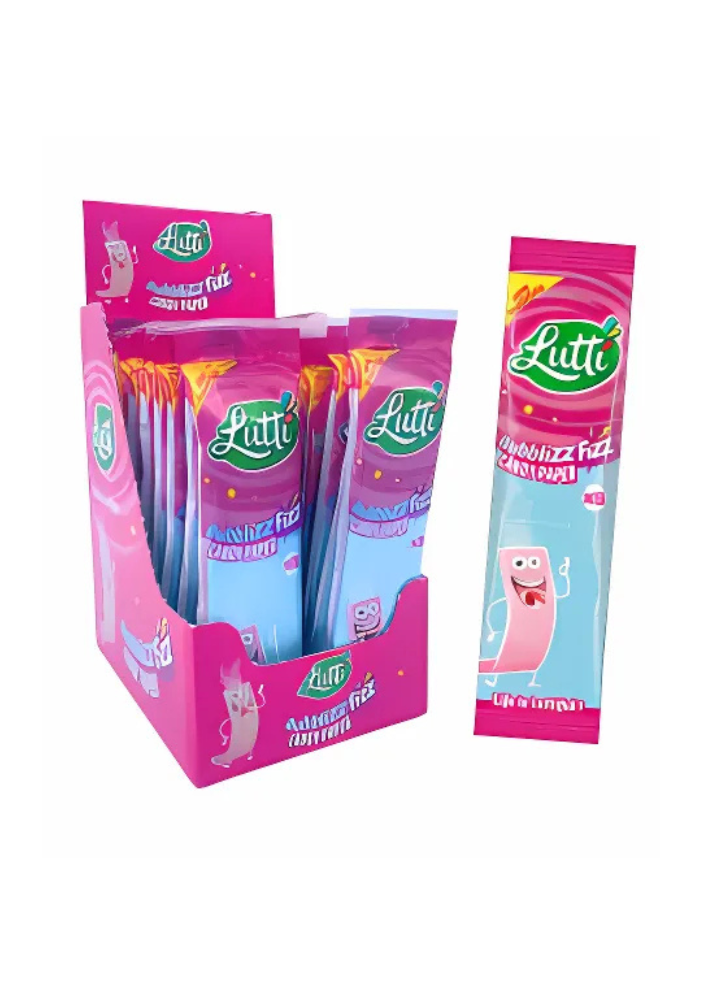 Lutti Bubblizz Fizz Candy Paper - 24 x 15 g | MesBonBons