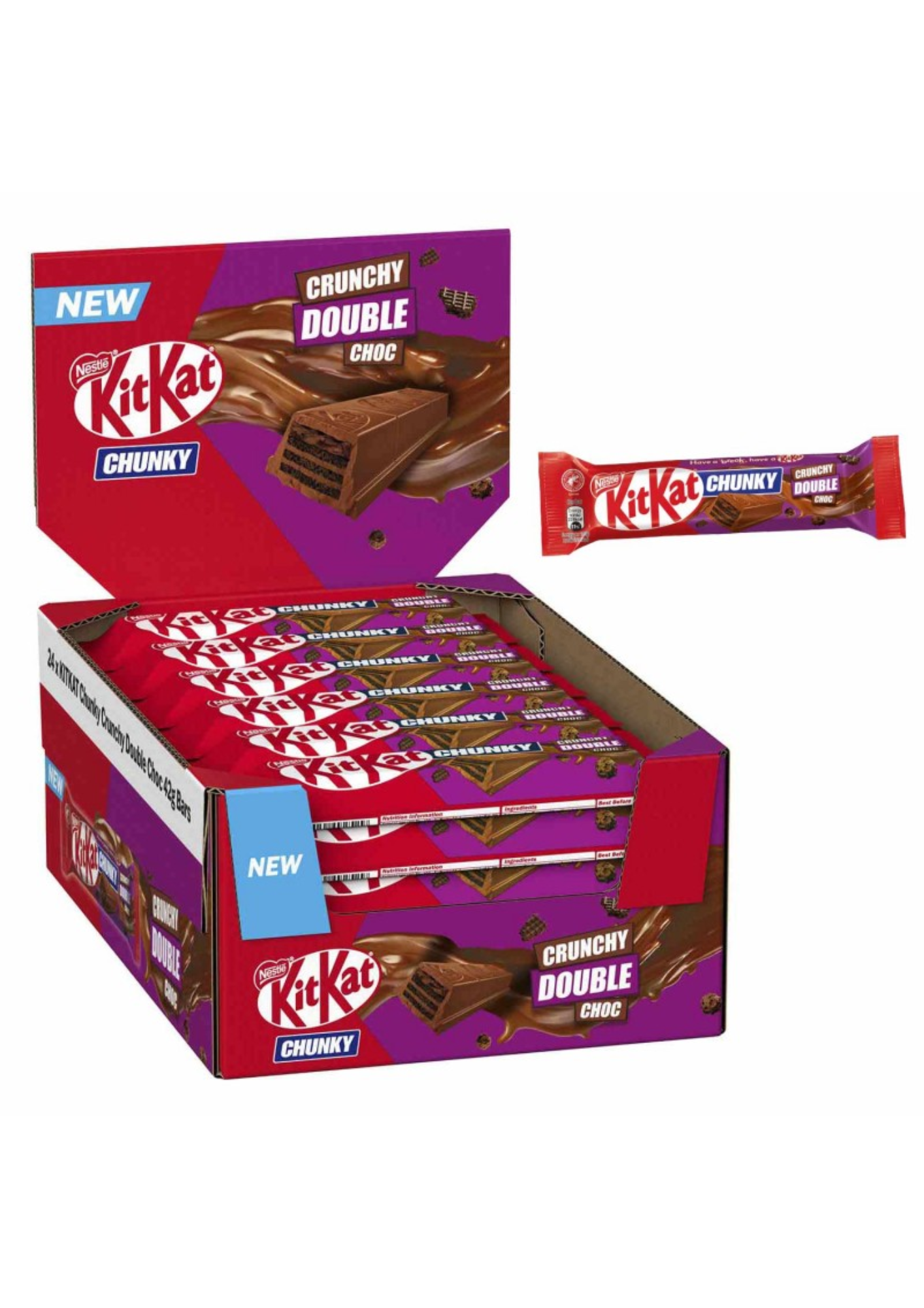 KitKat Chunky Crunchy Double Choc - 24 x 42 g | MesBonBons