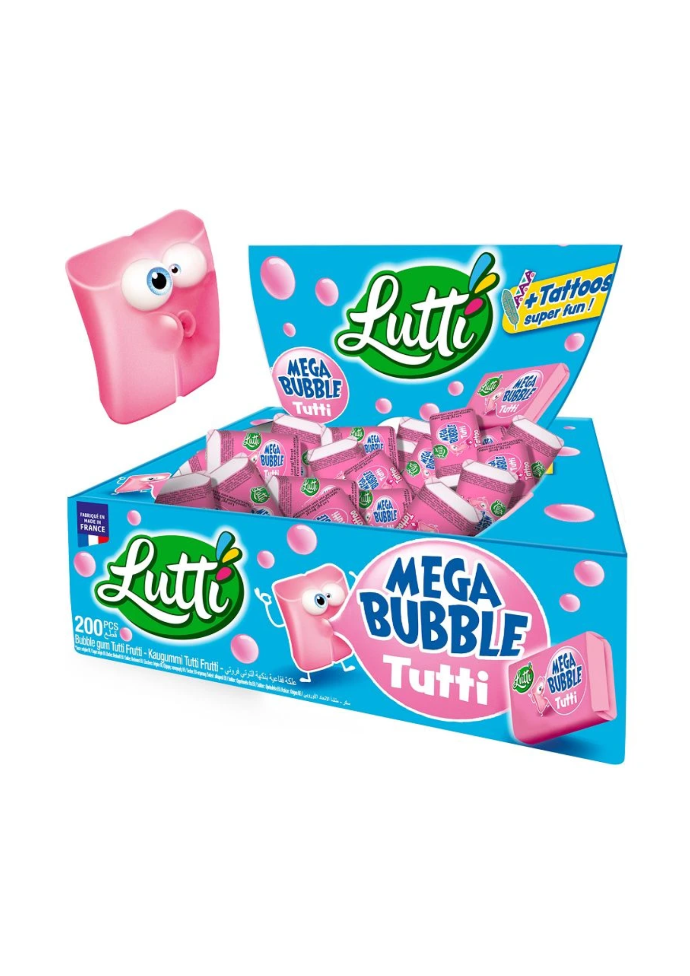 Lutti Mega Bubble Tutti - 200 pièces | Candy Stock
